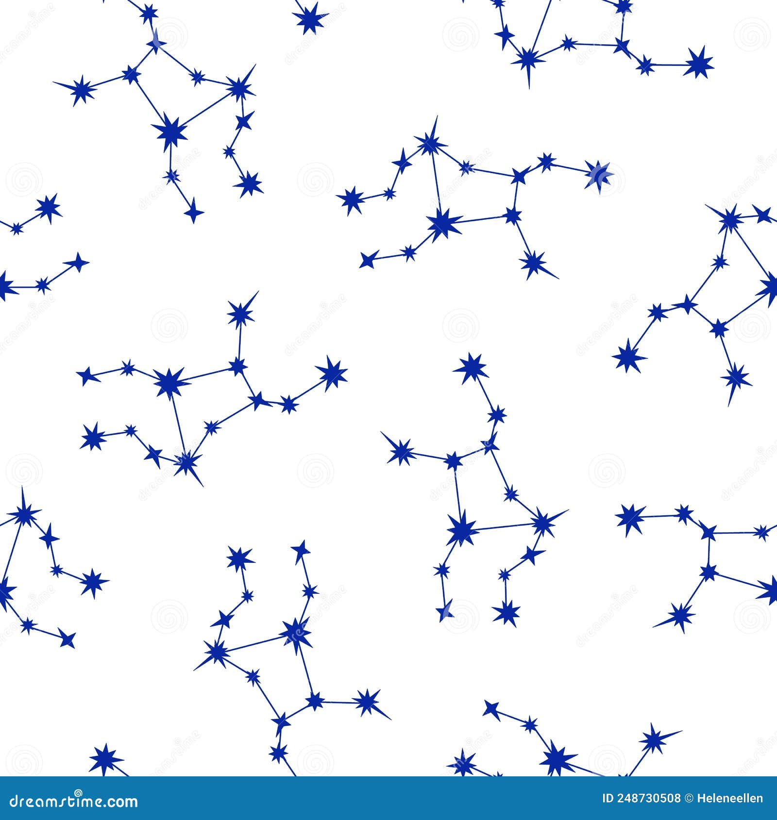 Zodiac Virgo Constellation Seamless Pattern Simple Vector Illustration ...