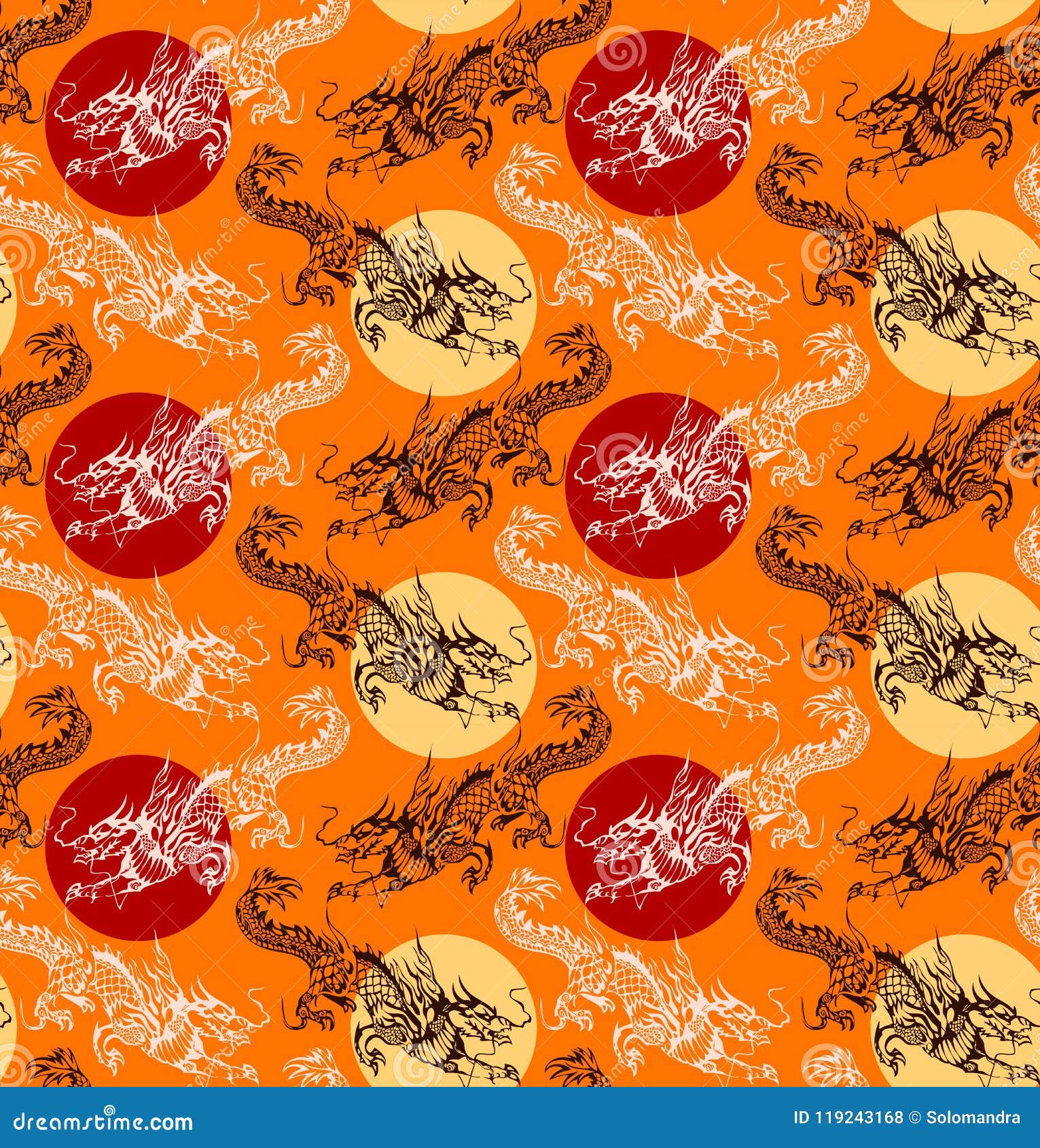 Chinese dragon pattern 3 stock vector. Illustration of legend - 119243168