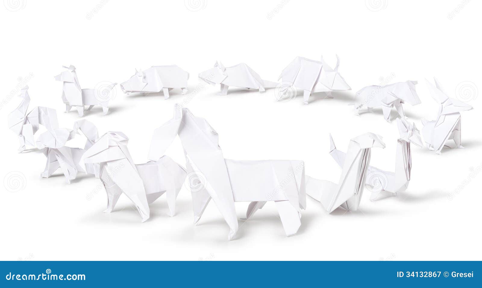 Zodiaque De Chinois D'origami Image stock - Image du crabot, souris ...