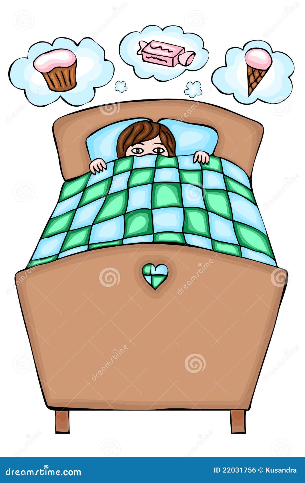 Zoete dromen vector illustratie. Illustration of zoet - 22031756