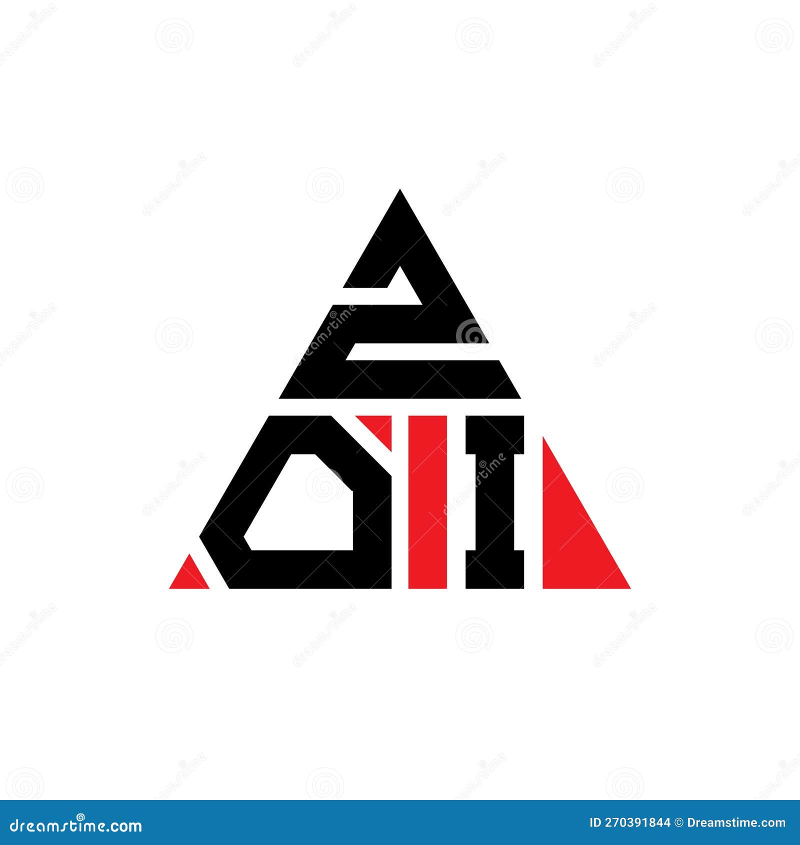 ZOI Triangle Letter Logo Design with Triangle Shape. ZOI Triangle Logo ...