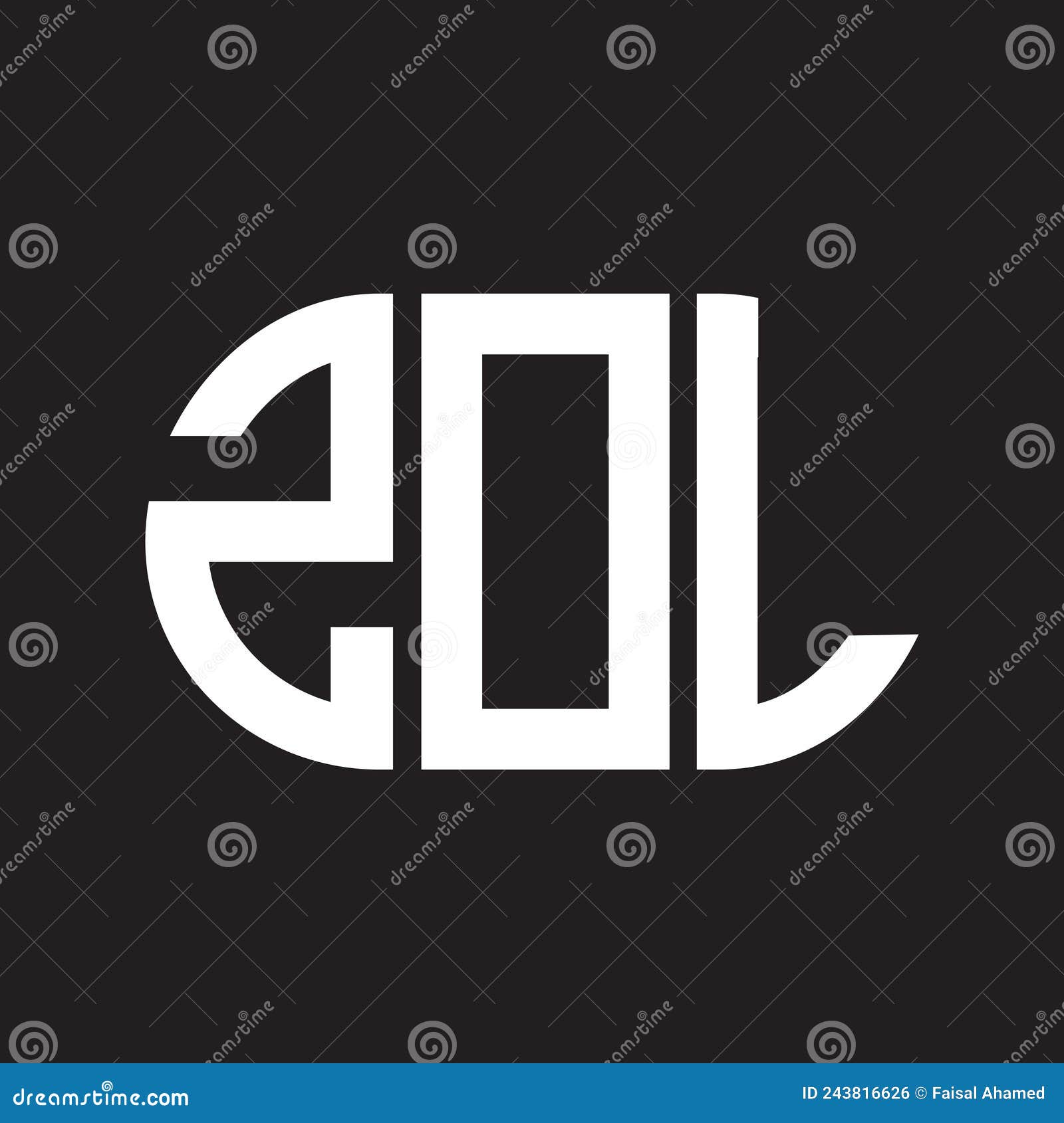 ZOL Letter Logo Design. ZOL Monogram Initials Letter Logo Concept Stock ...