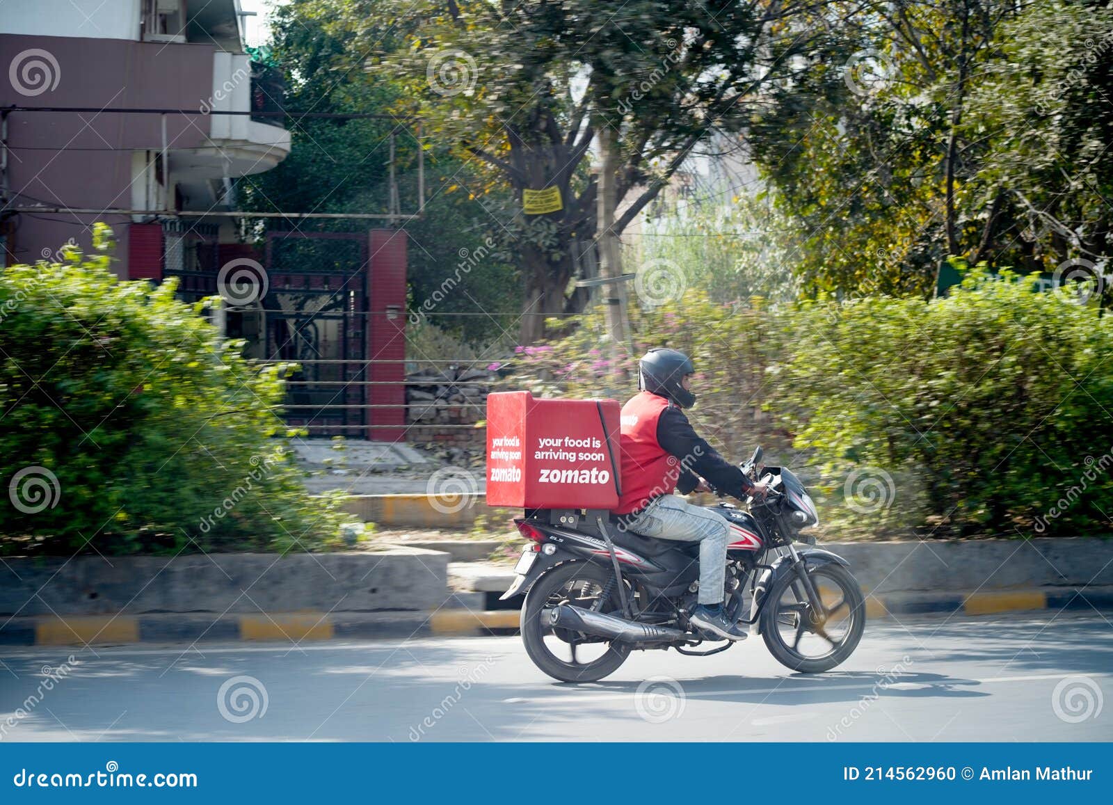 Zomato Bike Rider Delivery Boy Looking At Rider From Swiggy Food Tech ... Zomato Bike Rider Delivery Boy Looking At Rider From Swiggy Food Tech ...