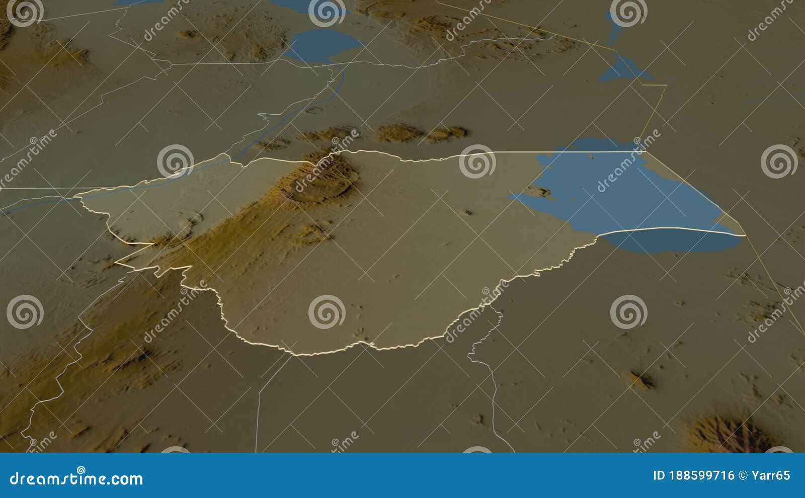 Zomba, Malawi - Outlined. Relief Stock Illustration - Illustration of ...