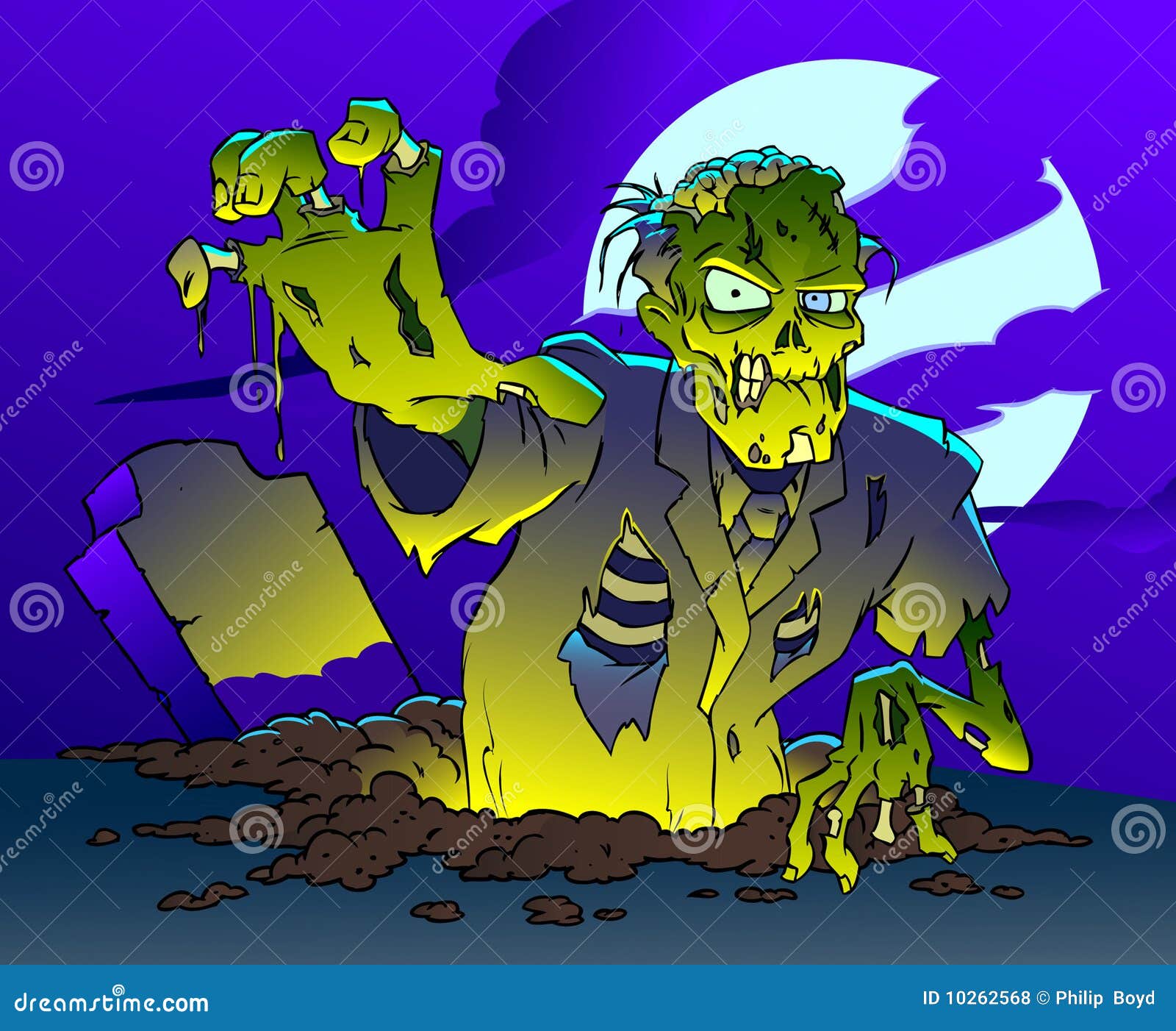 Zombie stock illustration. Illustration of scary, death - 10262568