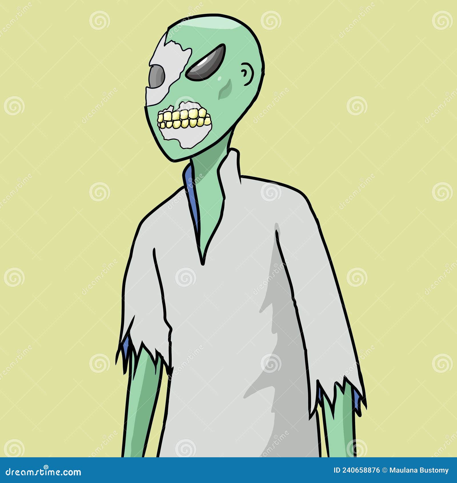 This is Zombie alien stock illustration. Illustration of adult - 240658876