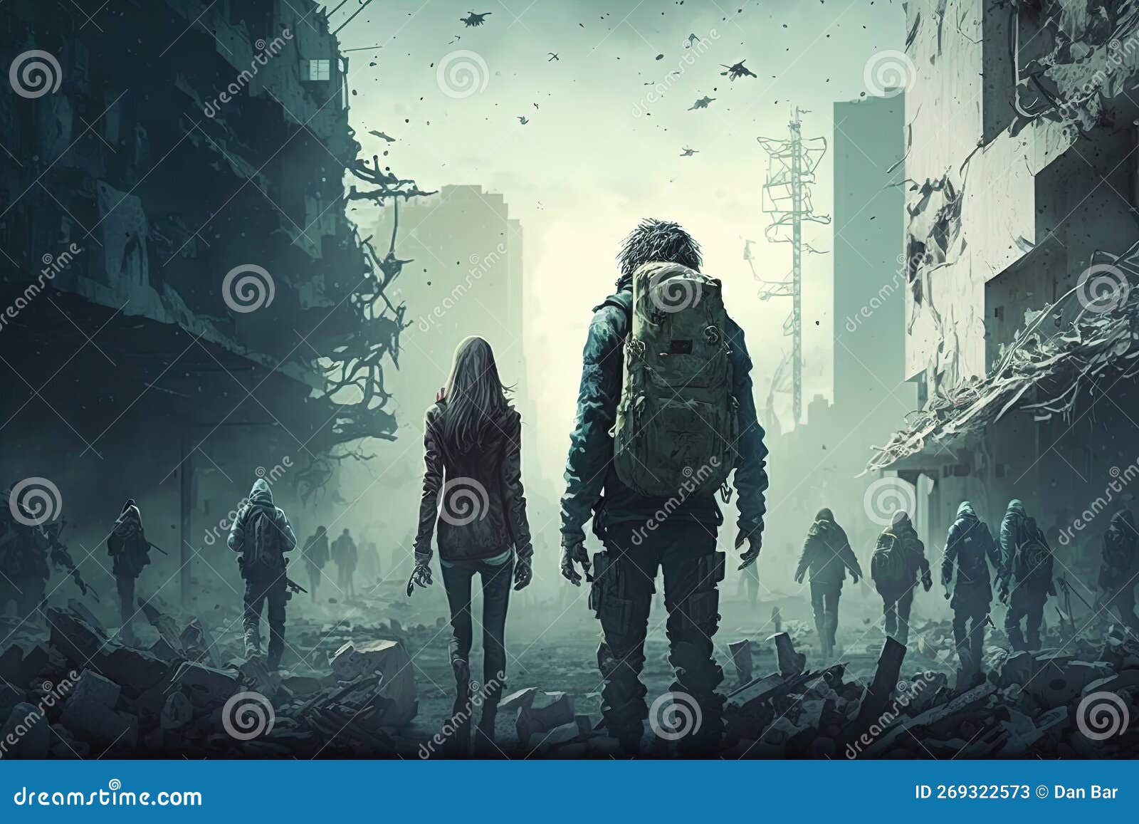 Zombie Apocalypse in a Post Pandemic World, Generative Ai Stock ...