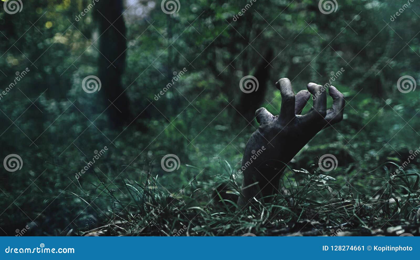 Zombie Arm Climbs Out of the Ground. Stock Image - Image of devil ...
