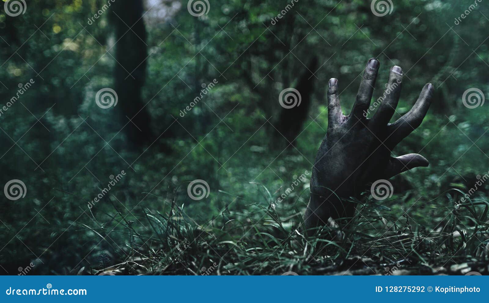 Zombie Arm Climbs Out of the Ground. Stock Footage - Video of alive ...