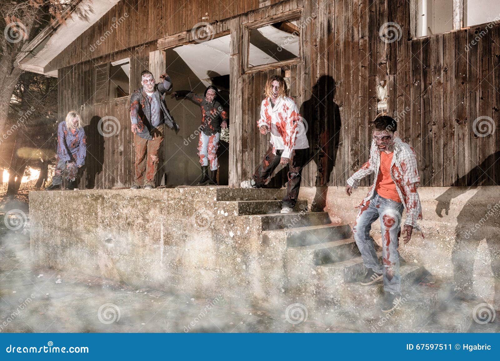Zombie attack stock image. Image of shoot, attack, blood - 67597511
