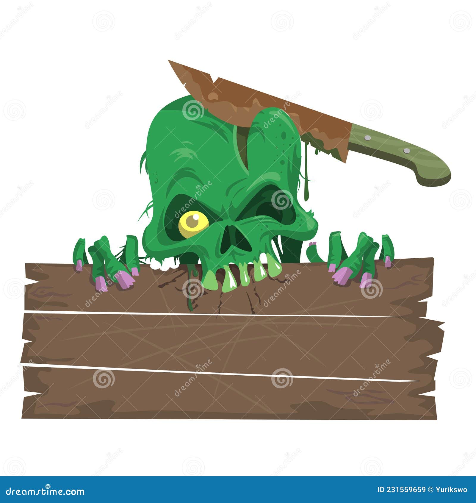 Zombie banner vector stock vector. Illustration of poster - 231559659