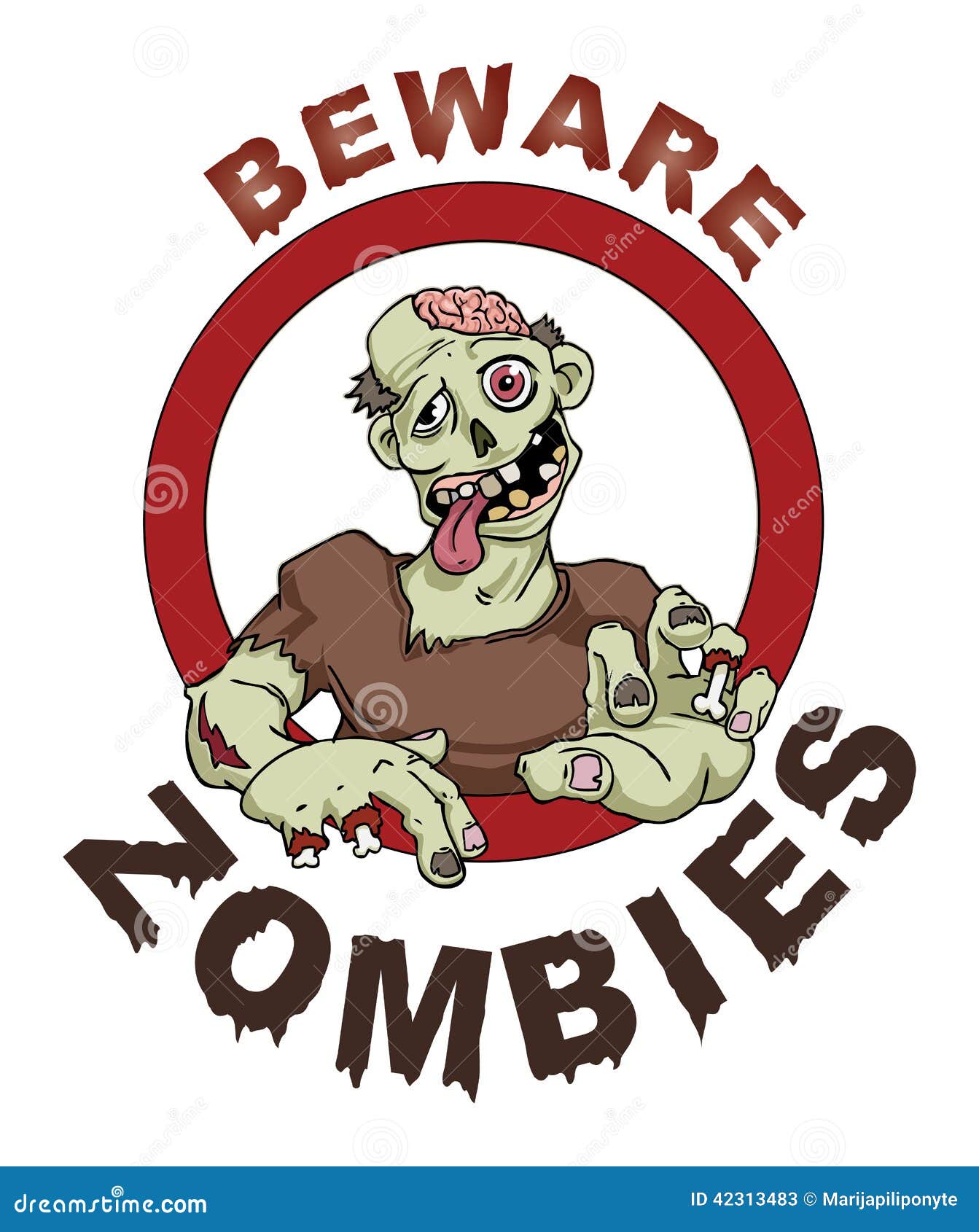 Zombie stock illustration. Illustration of beware, person - 42313483