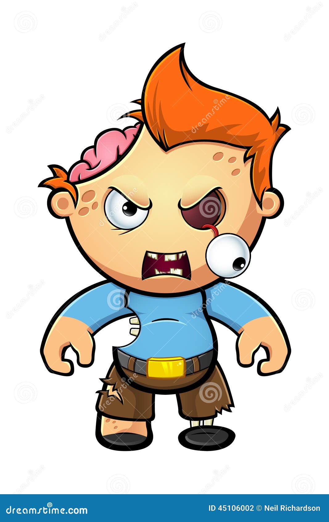 Zombie Boy Character stock vector. Illustration of death - 45106002