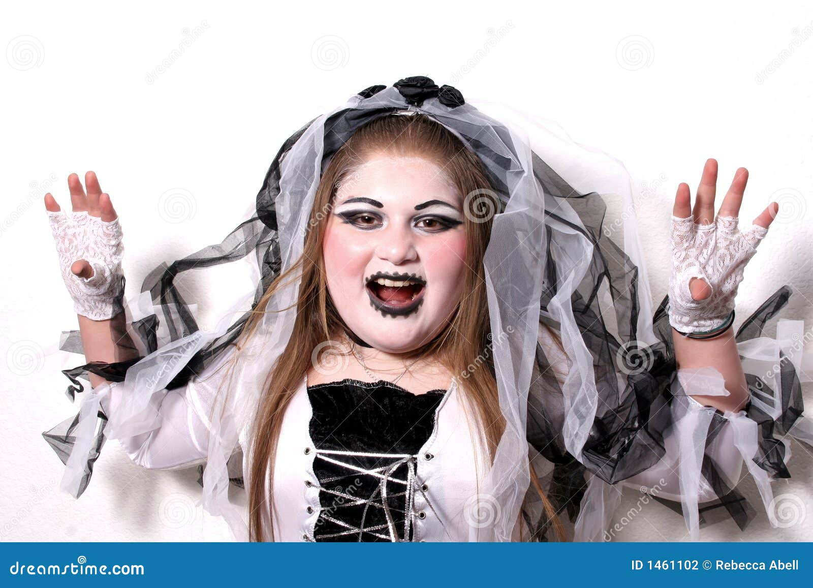 Zombie Bride ~ Halloween stock photo. Image of heavy, cute - 1461102