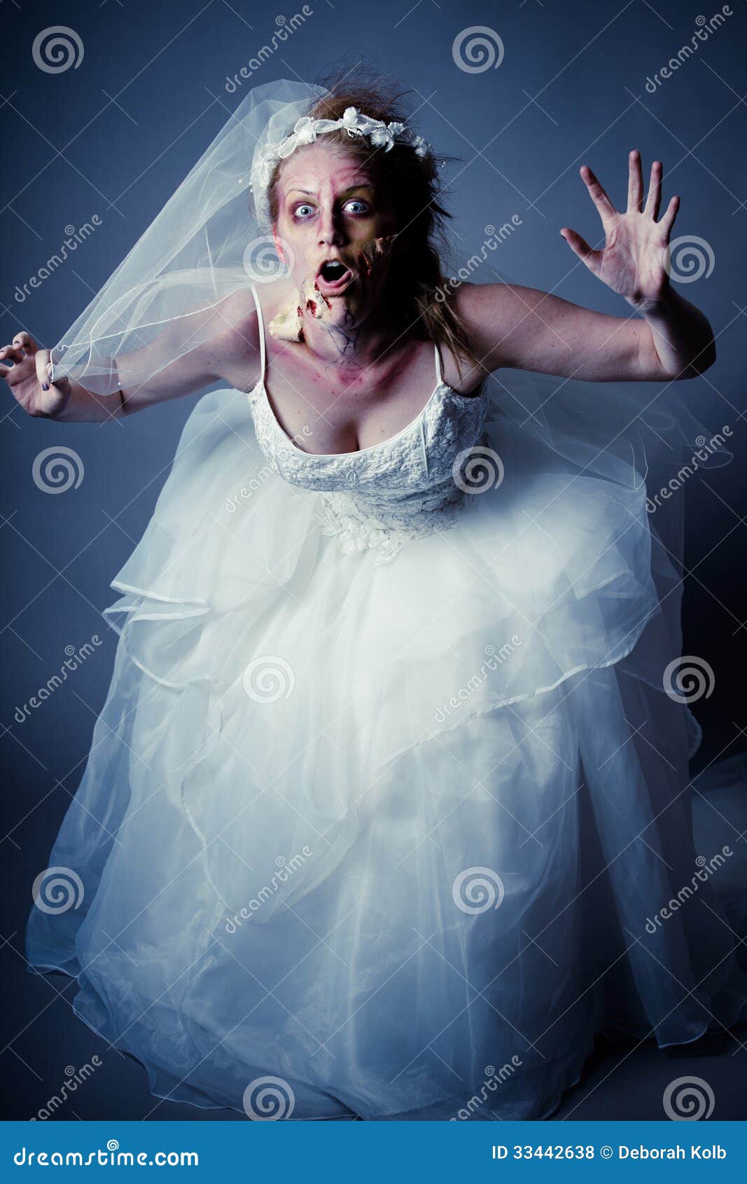 Zombie Bride stock photo. Image of fear, blood, attack - 33442638