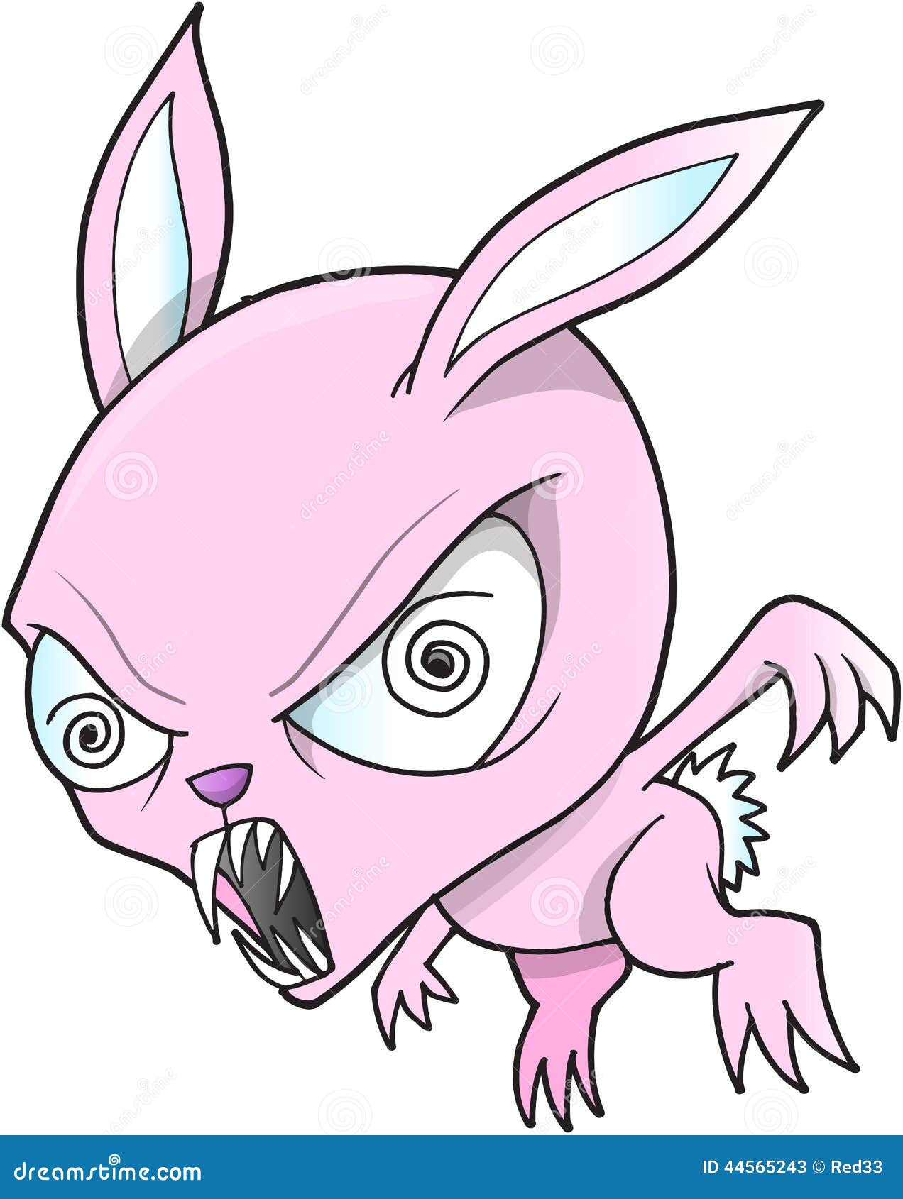 Zombie Bunny Rabbit Vector vektor abbildung. Illustration von kunst ...