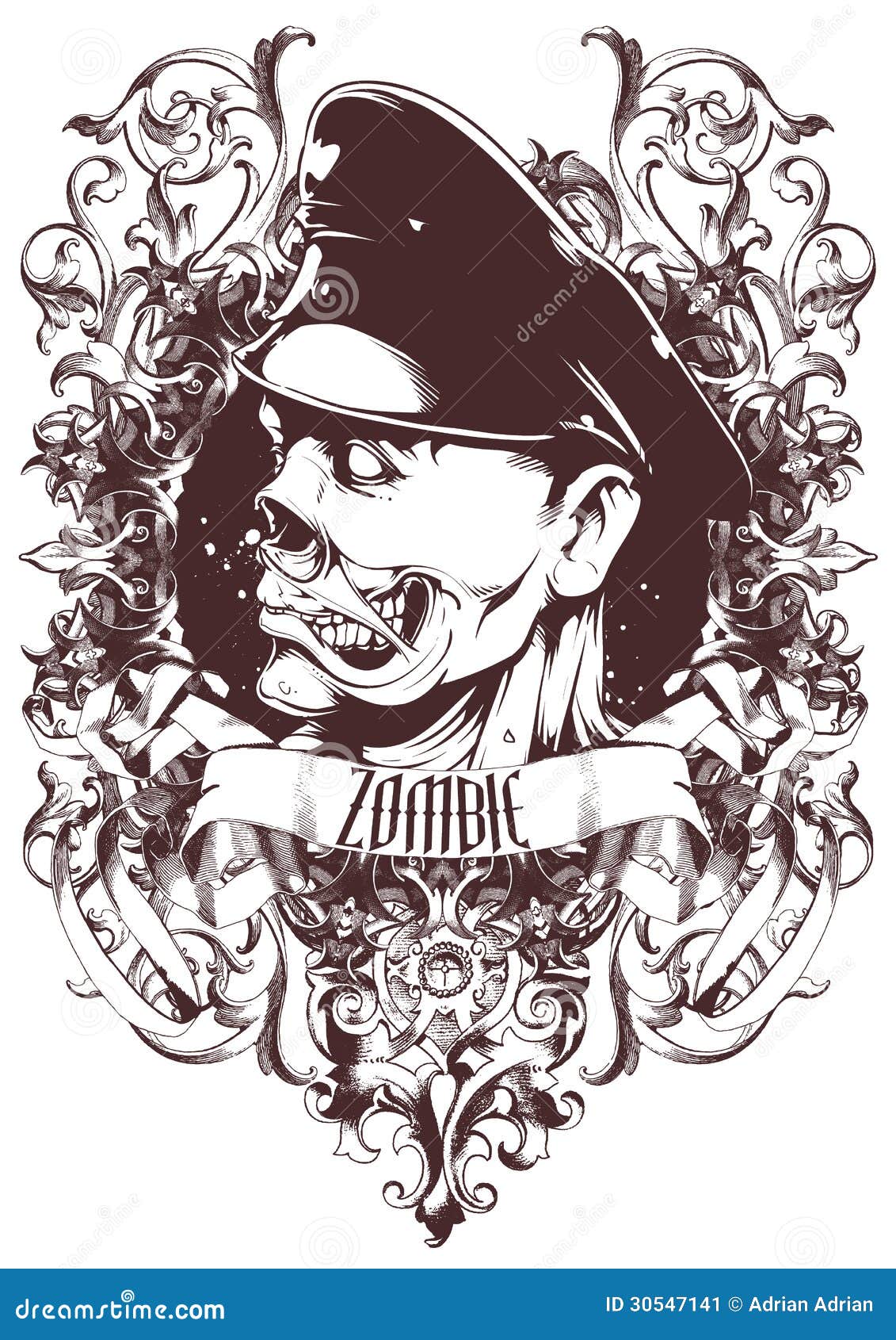 Zombie captain stock vector. Illustration of pirate, nightmare - 30547141