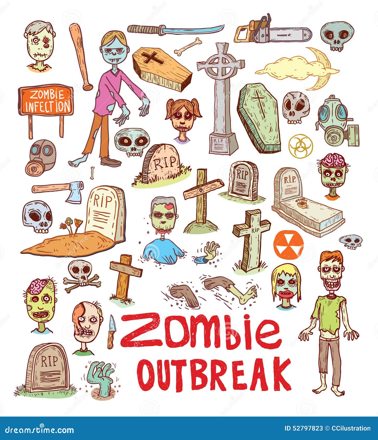 Fun Zombie Cartoon | CartoonDealer.com #58890169