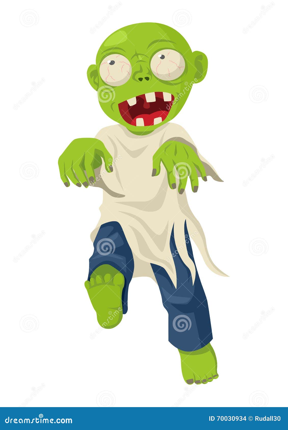 Zombie stock vector. Illustration of voodoo, scary, dead - 70030934