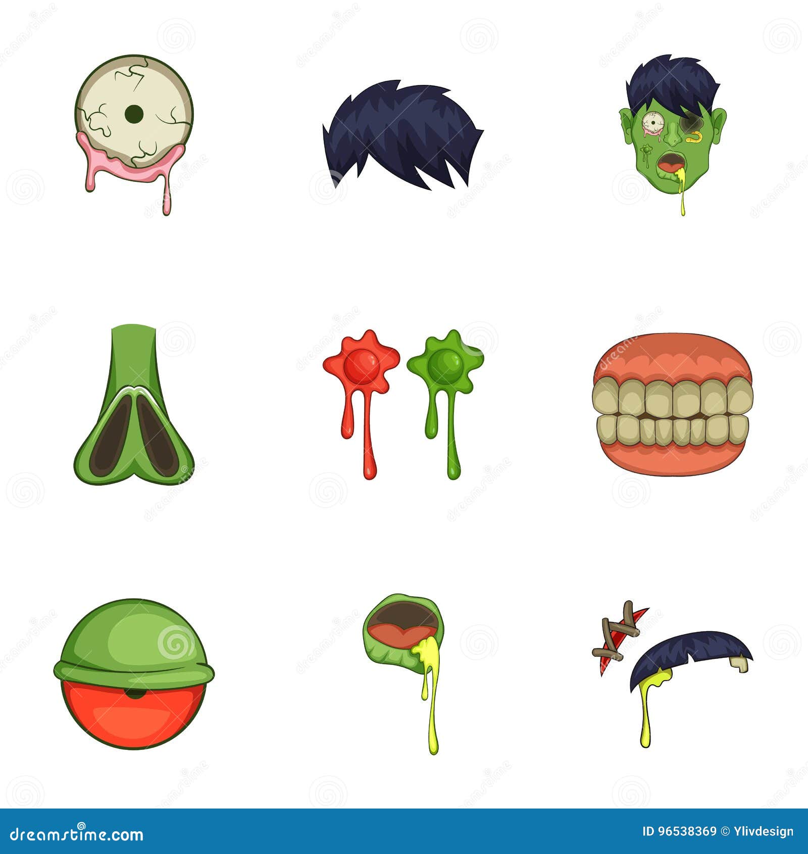 Cartoon Gruesome Character Holding A Sign. Vector Illustration ...