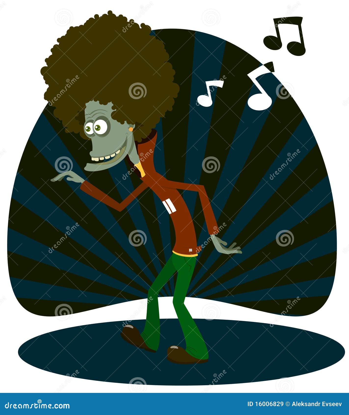 The zombie the dancer stock vector. Illustration of dancer - 16006829