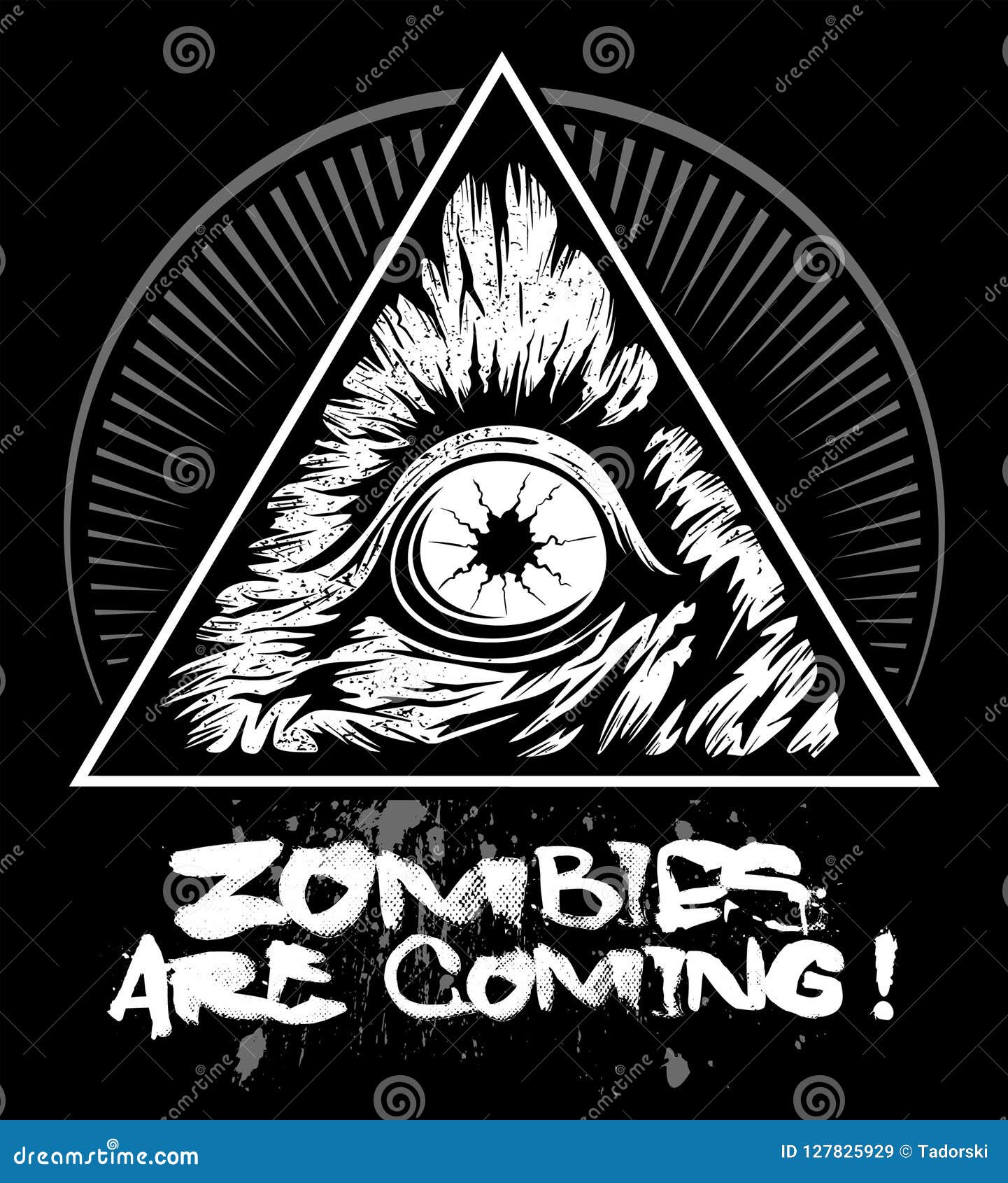 Zombie Eye With The Triangle, Vector Logo. | CartoonDealer.com #127825929