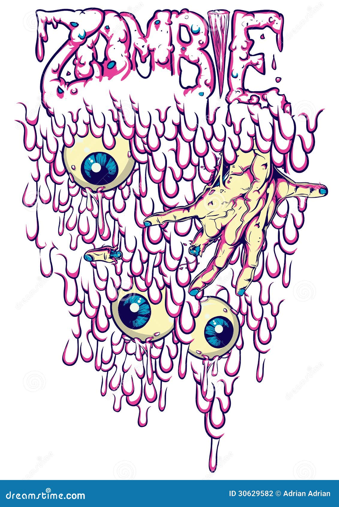 Zombie eyes stock vector. Illustration of design, head - 30629582