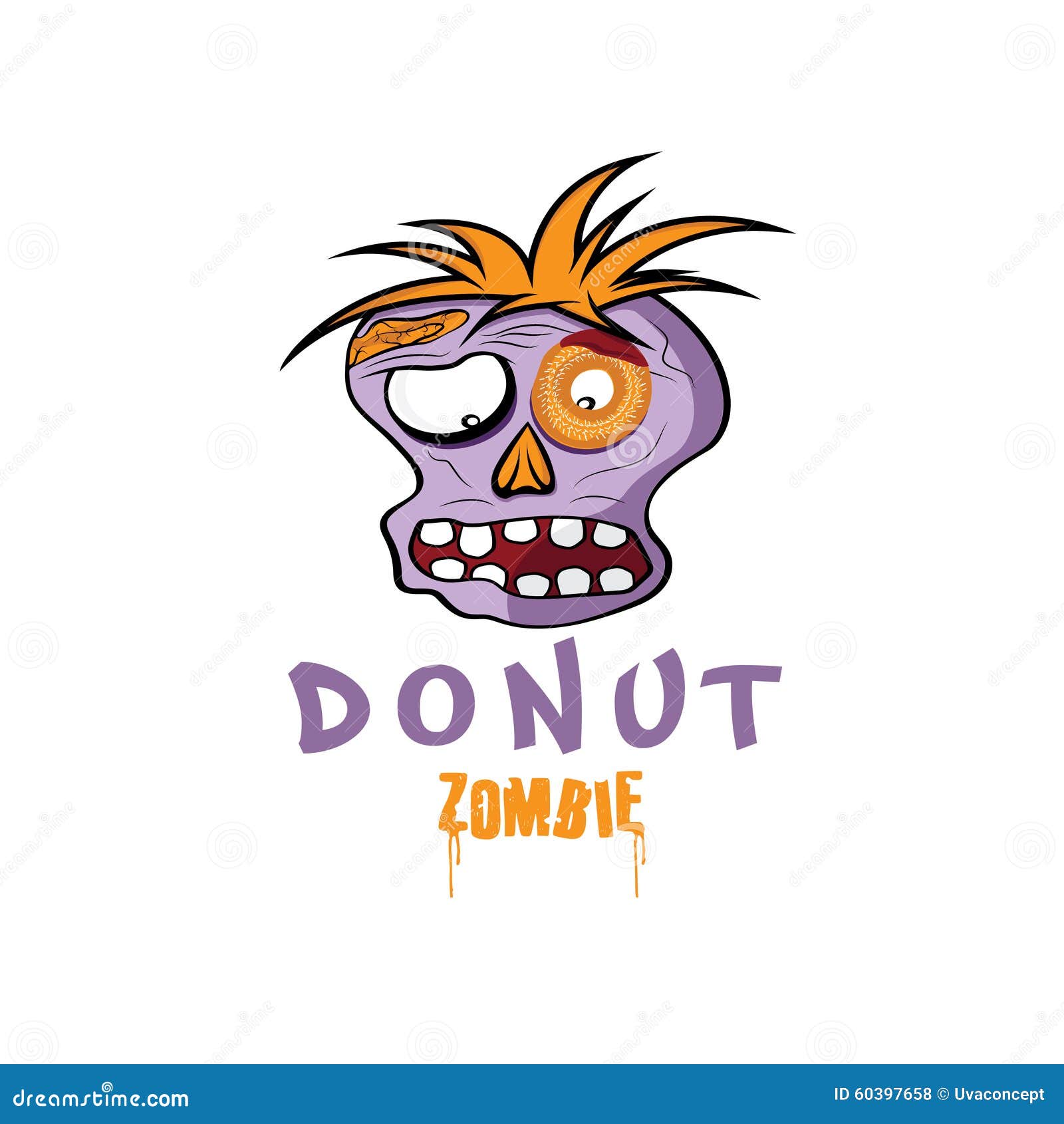 Zombie Face Vector Design Template Stock Vector - Illustration of ...