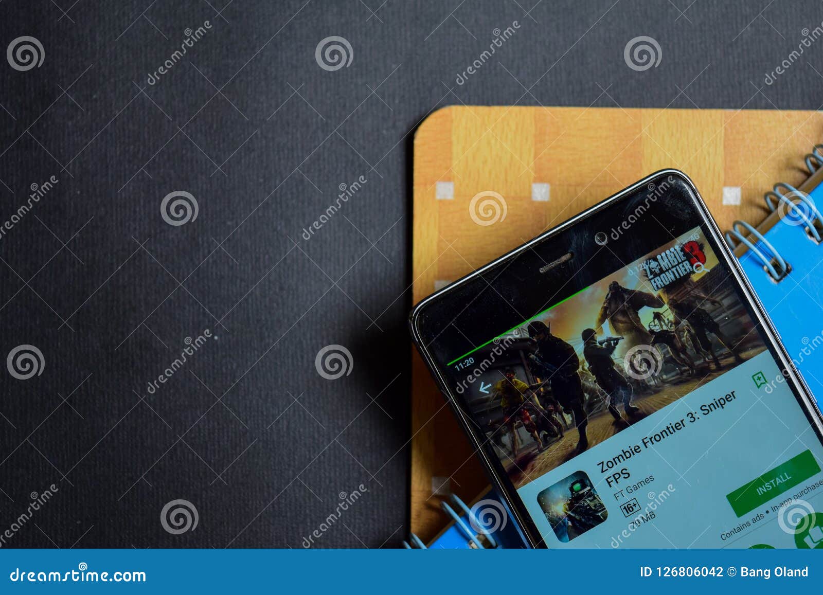 Zombie Frontier 3 Sniper FPS Dev App on Smartphone Screen Editorial ...