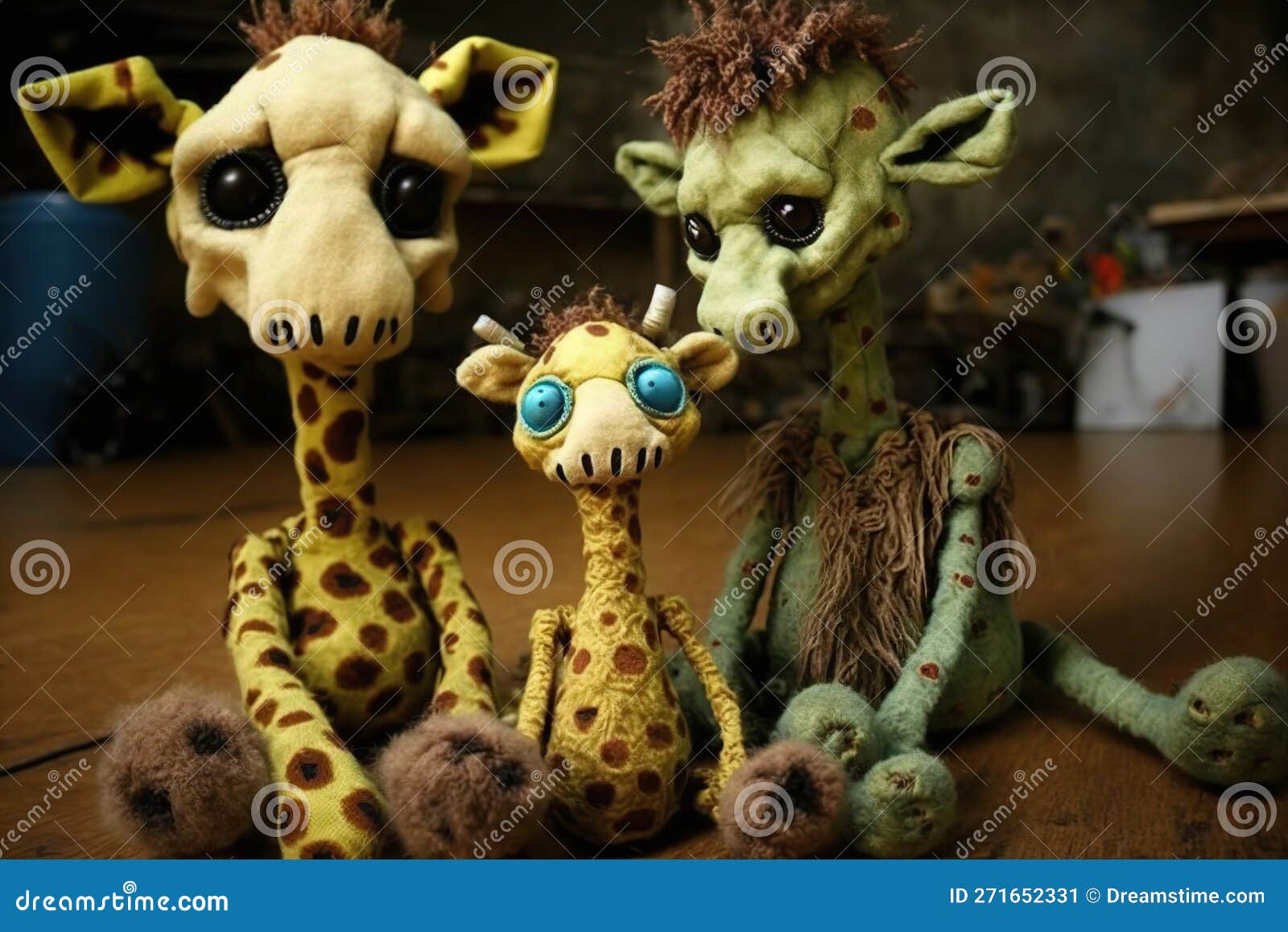 Zombie Giraffe Teddy Bears, Created with Generative AI Technology Stock ...