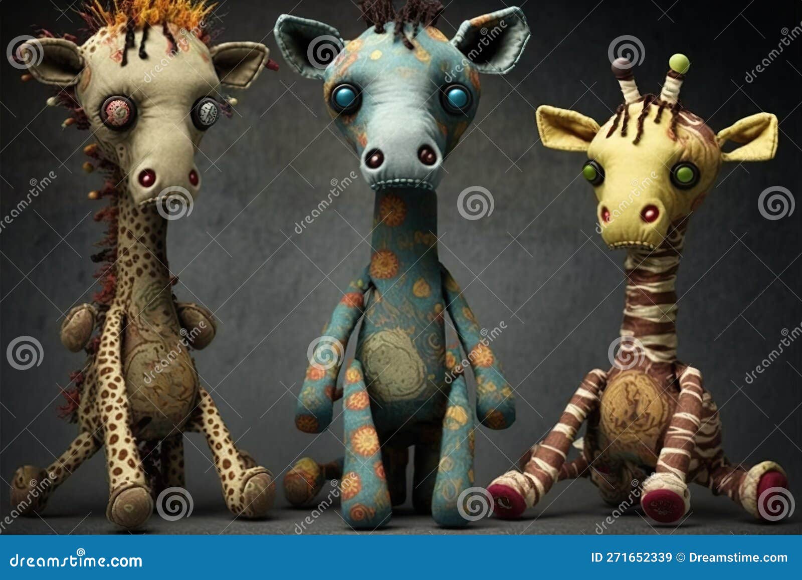 Zombie Giraffe Teddy Bears, Created with Generative AI Technology Stock ...