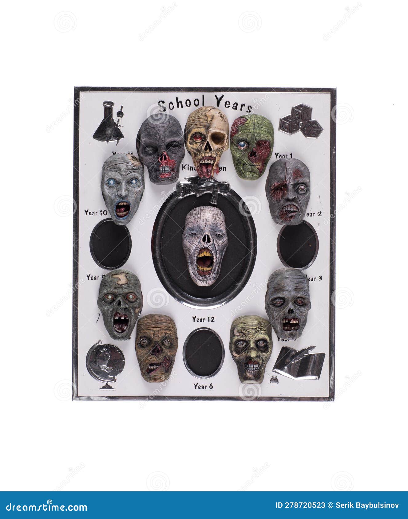 Zombie Group Isolated on White Stock Image - Image of dead, fear: 278720523