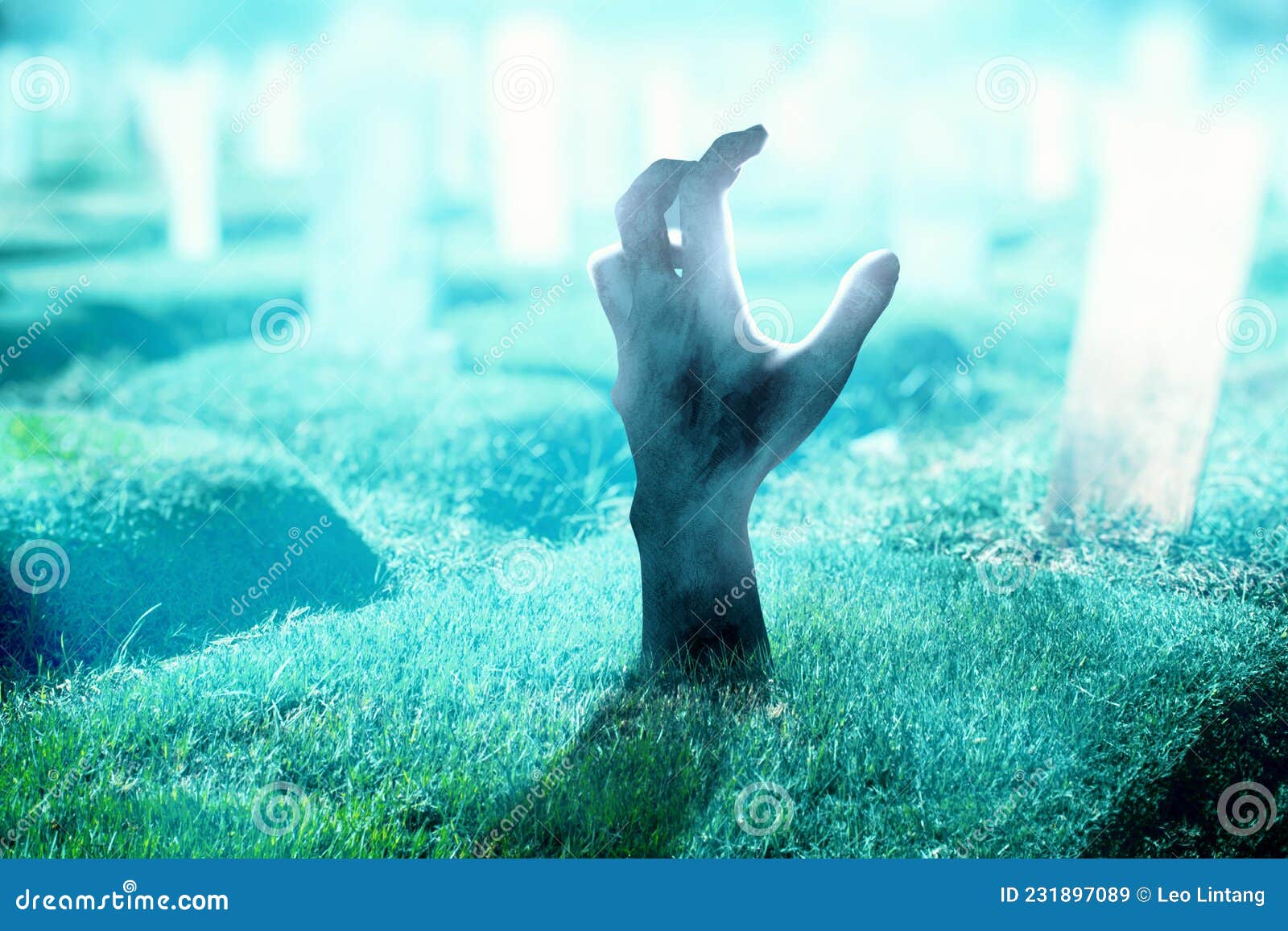 Zombie Hand with Blood and Wound Raised Stock Image - Image of demon ...