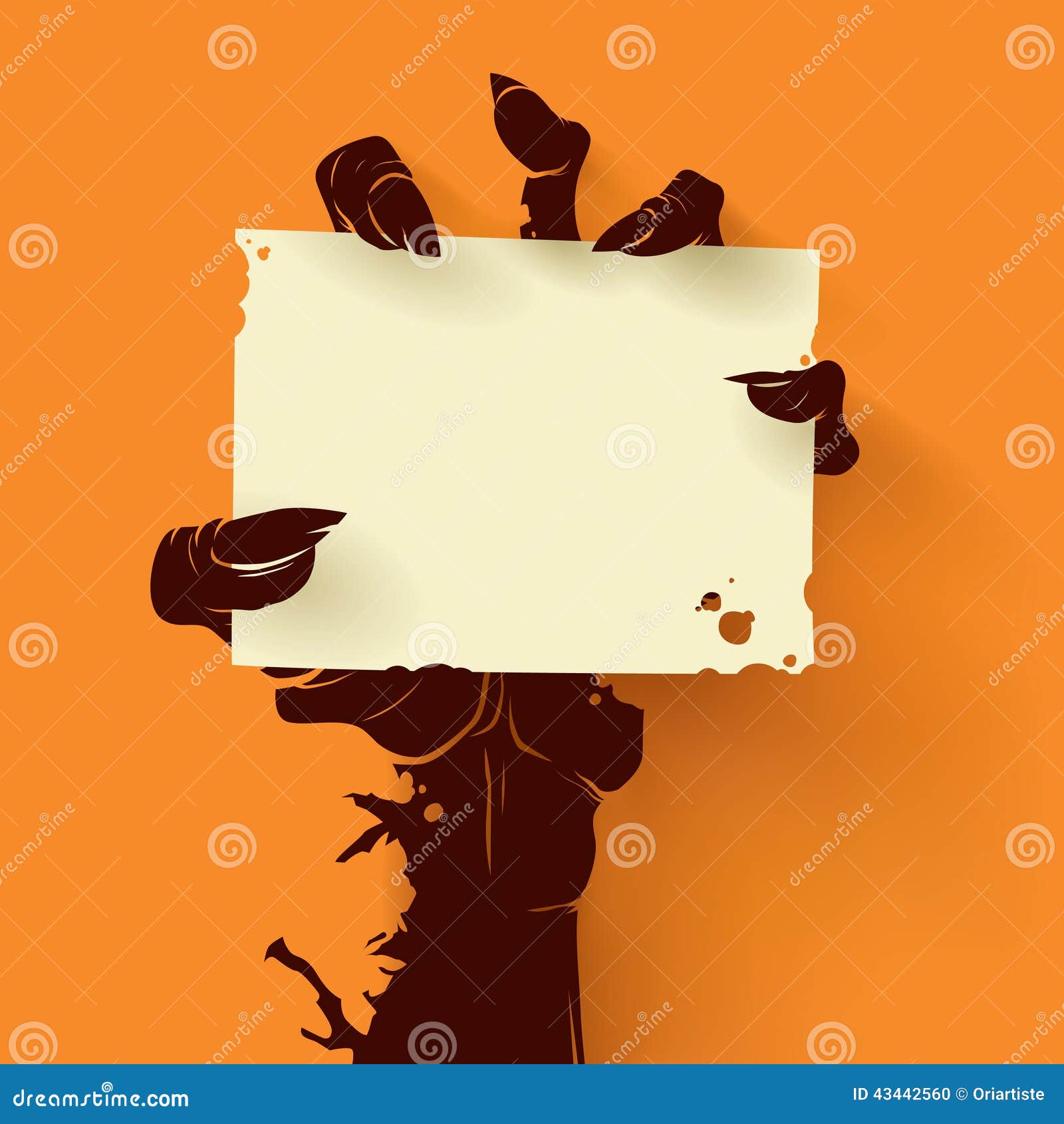 Zombie Hand Horns, Satan Sign Finger Up Gesture Halloween Vector ...