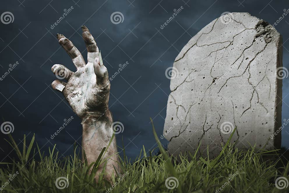 Zombie Hand Coming Out of the Ground Stock Photo - Image of devil ...