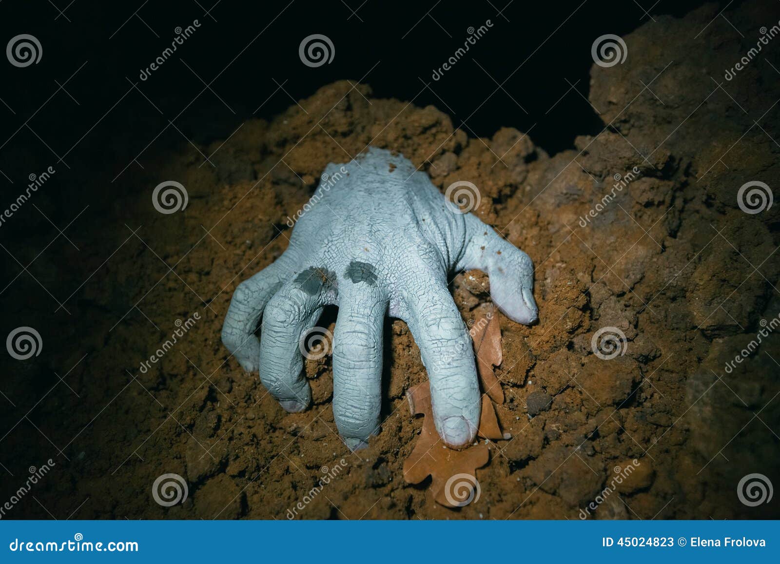 Zombie Hand Coming Out of His Grave Stock Image - Image of aftermath ...