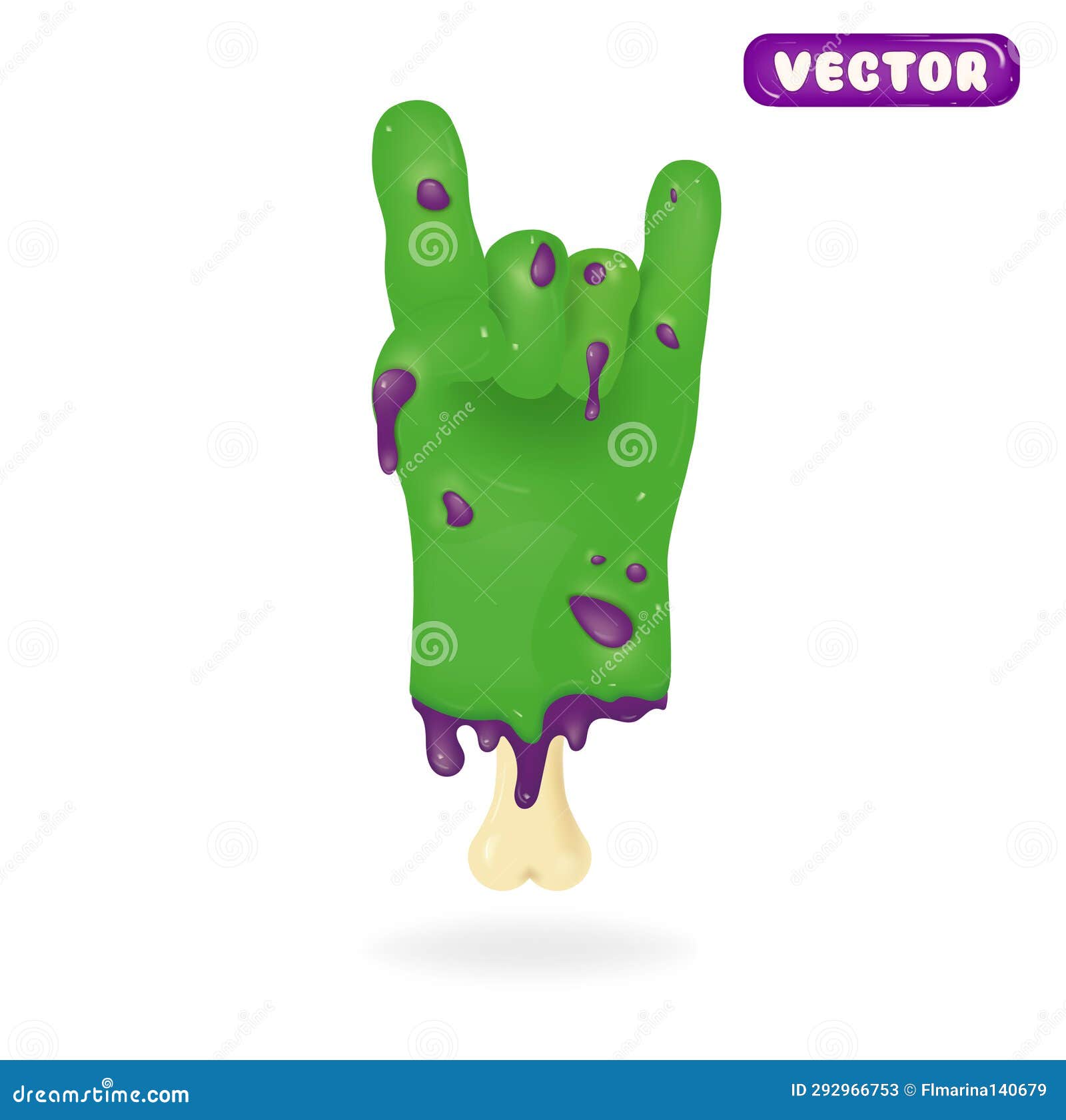 Zombie Hand 3d. Two Thumbs Up. Halloween Zombie Hand Gesture Concept ...