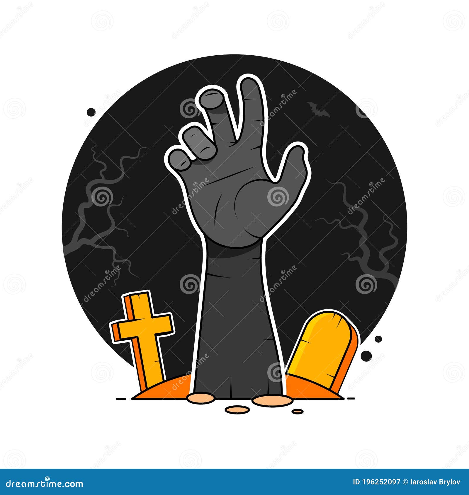 Zombie Hand from Hell. Undead Hand - Vector Stock Vector - Illustration ...