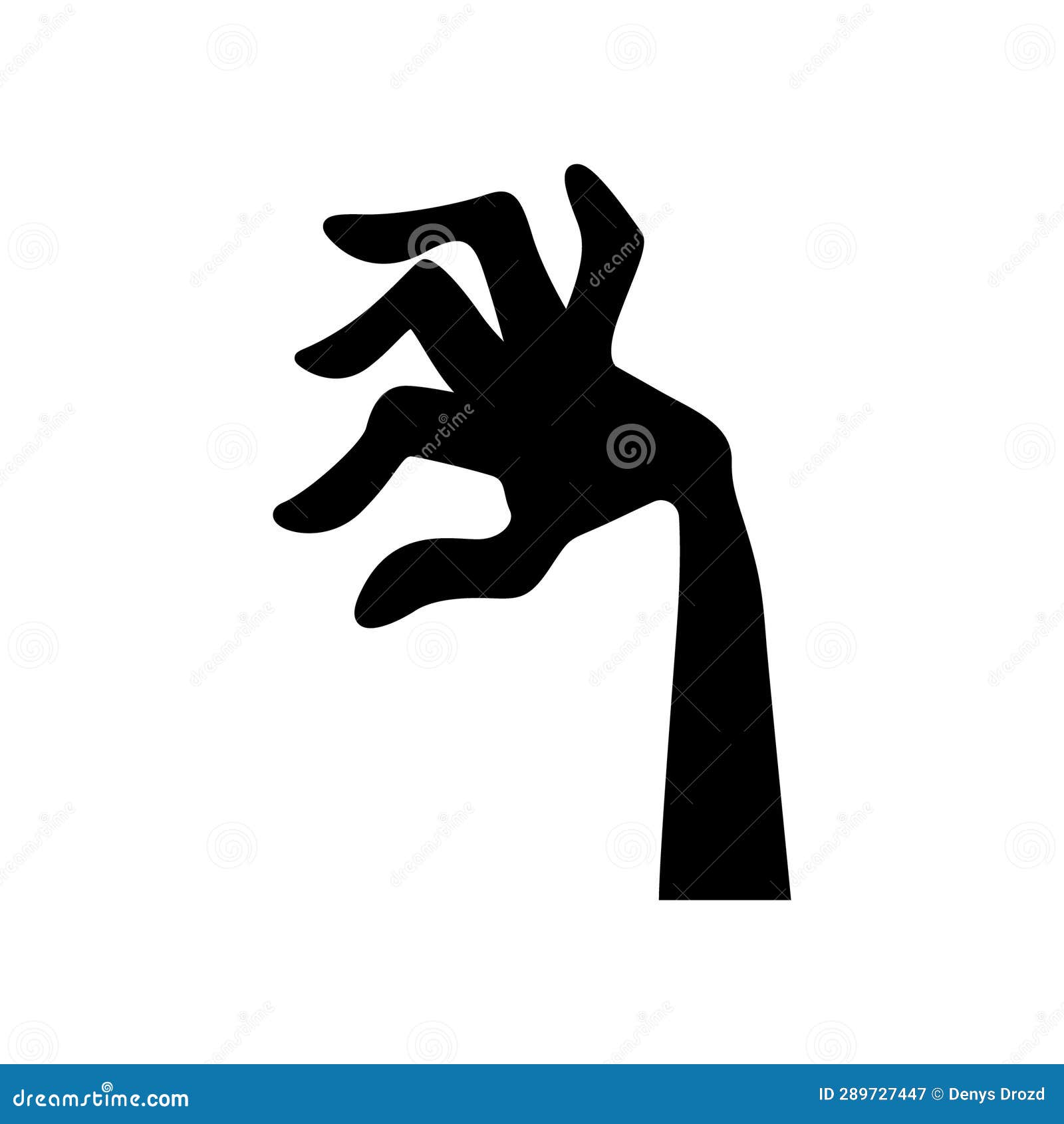 Zombie Hand Icon Vector. Hand Illustration Sign. Halloween Symbol Stock ...