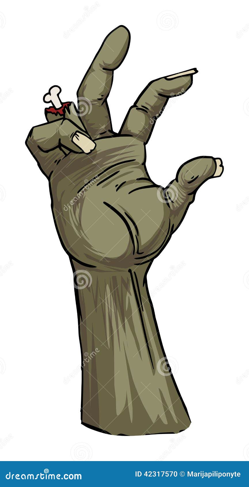 Gross Zombie Hand Comic Cartoon Royalty-Free Stock Photography ...