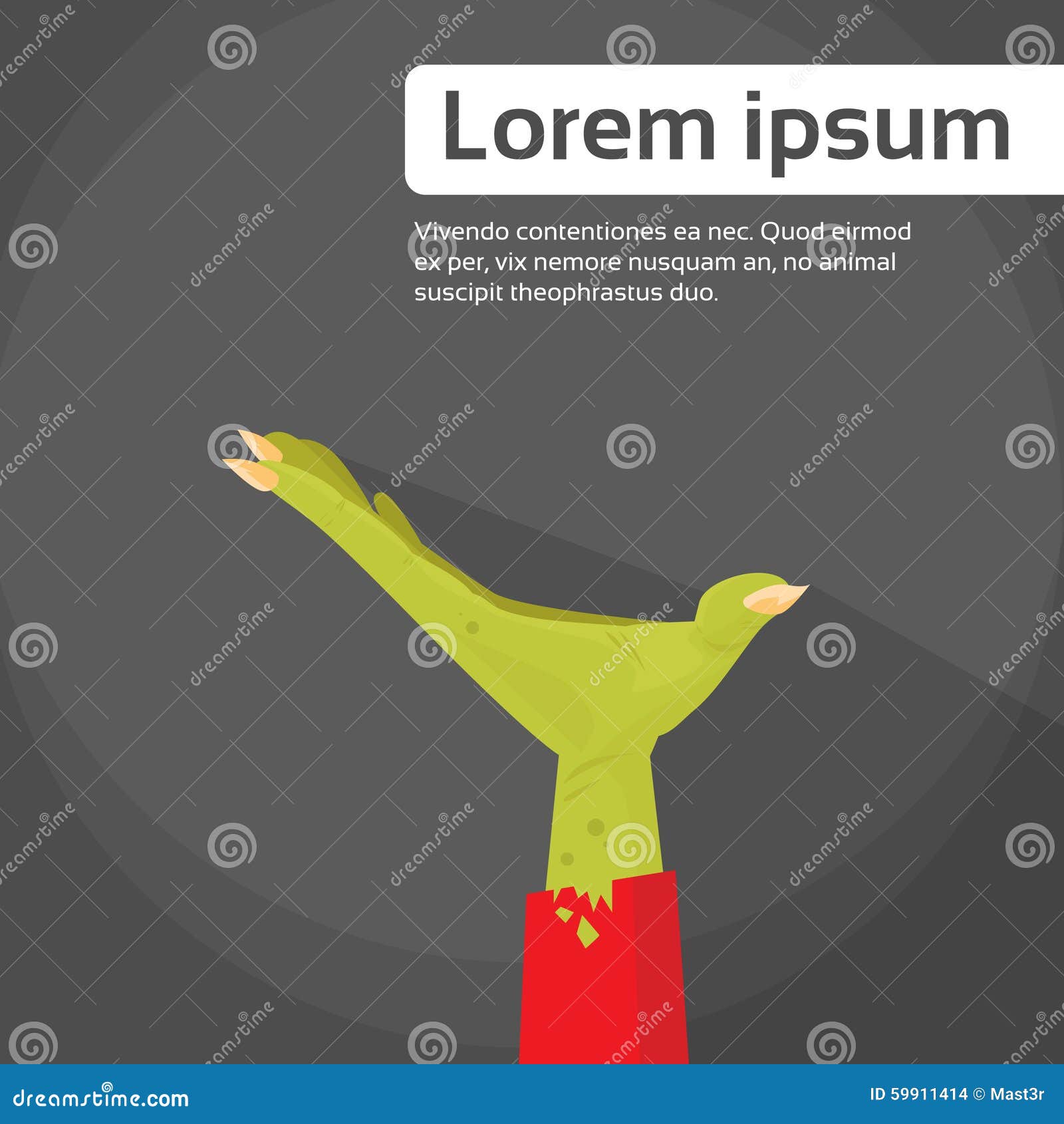 Zombie Hand Open Palm Gesture Copy Space Stock Vector - Illustration of ...