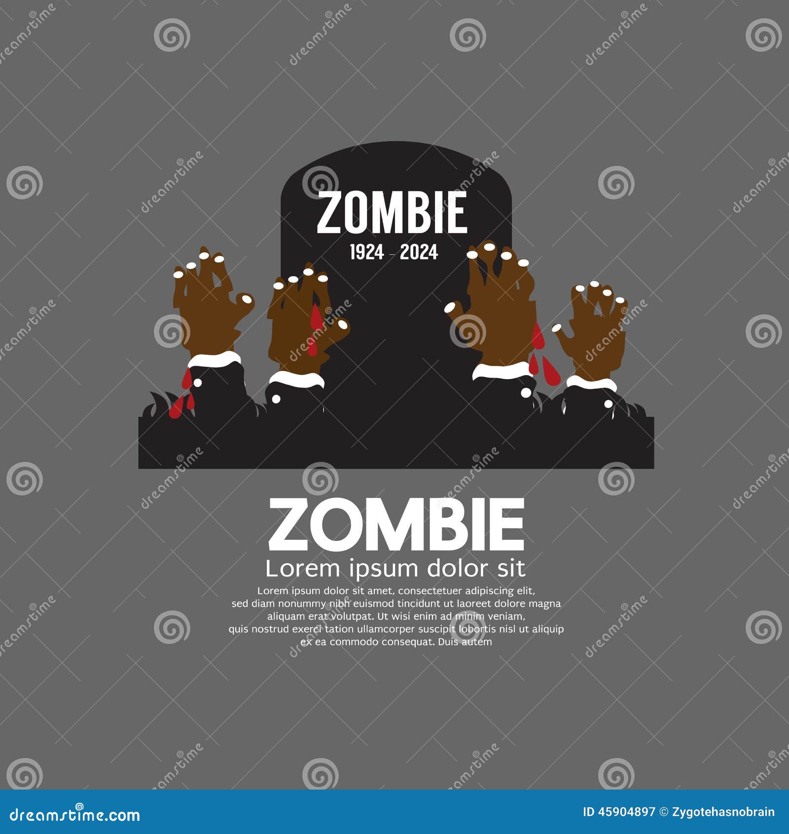 Zombie Hands Holding Sign With Blank Card As A Creepy Halloween Or ...
