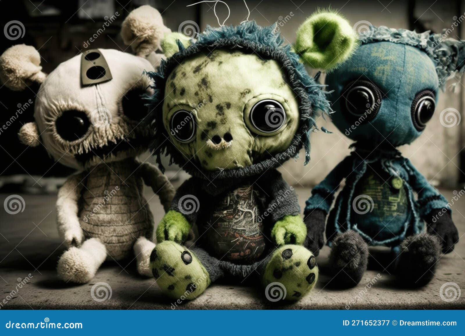 Zombie Humanoid Aliens Teddy Bears, Created with Generative AI ...