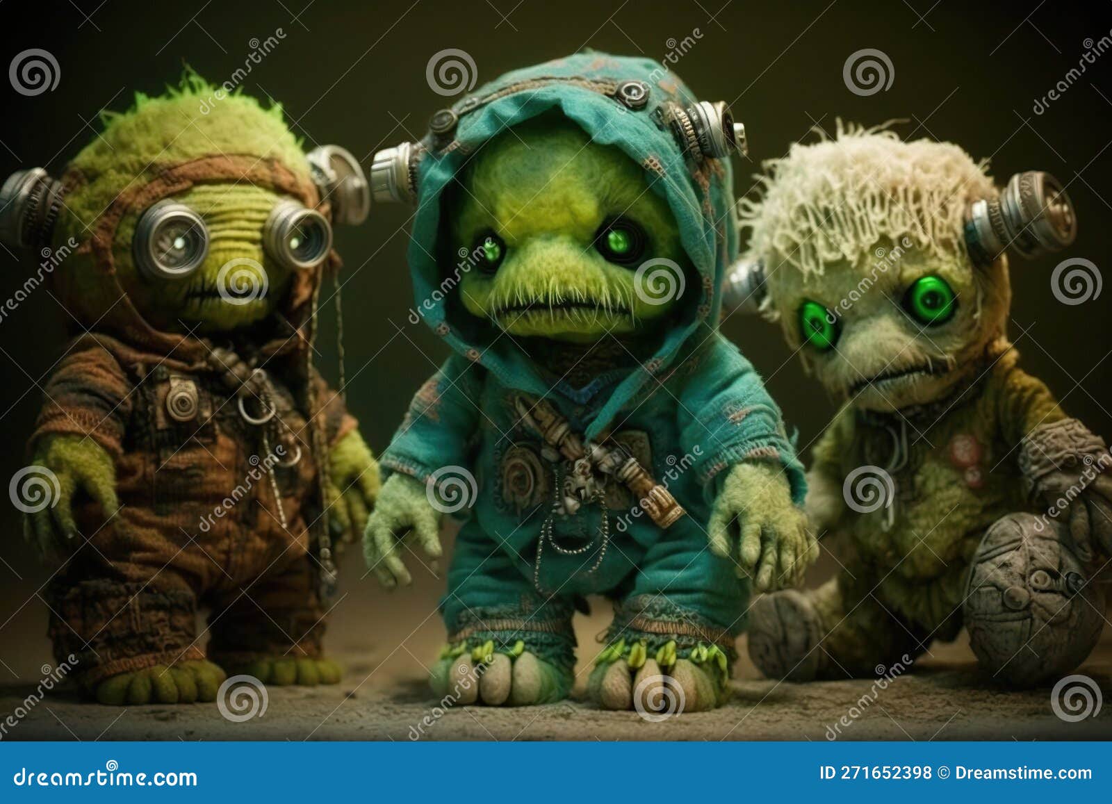 Zombie Humanoid Aliens Teddy Bears, Created with Generative AI ...
