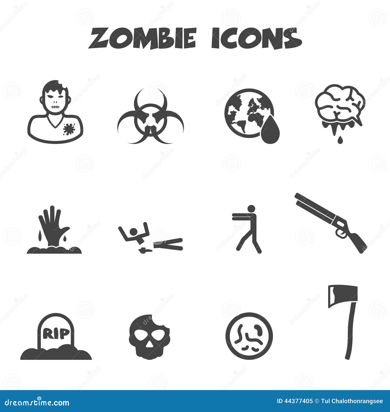 Zombie Icons Stock Illustrations – 2,800 Zombie Icons Stock ...