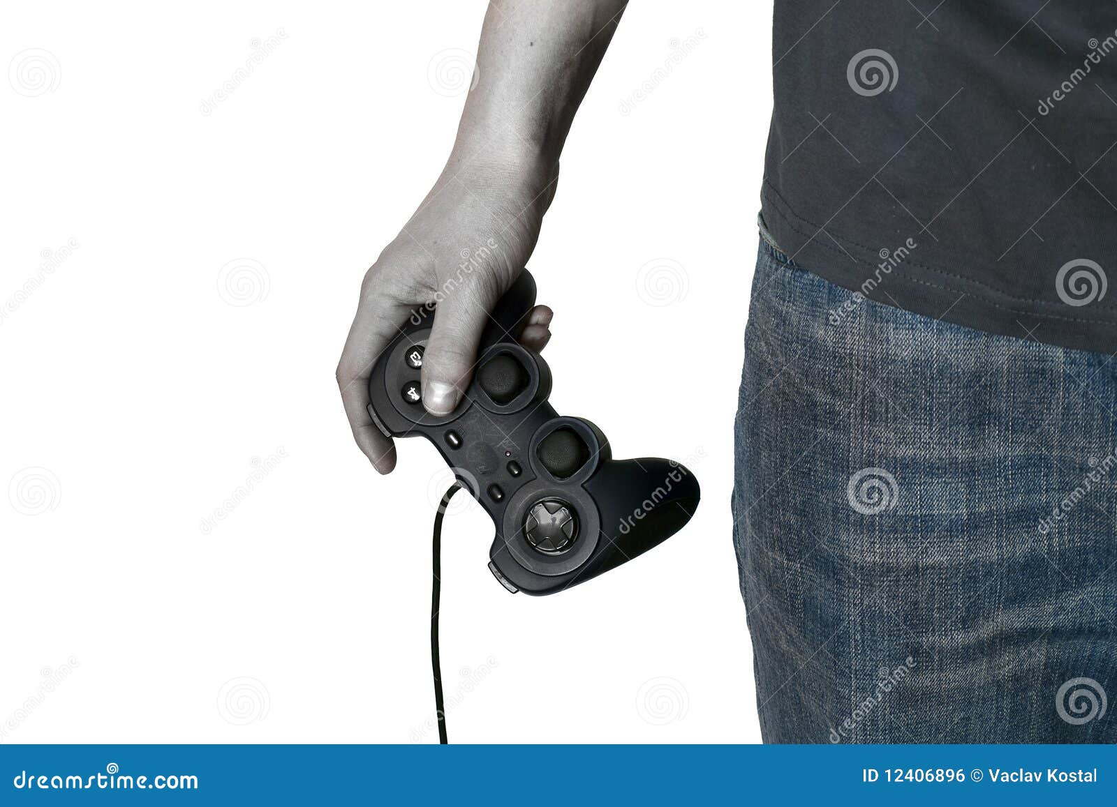 Zombie Male Hand Hold Video Game Controller Stock Photo | CartoonDealer ...