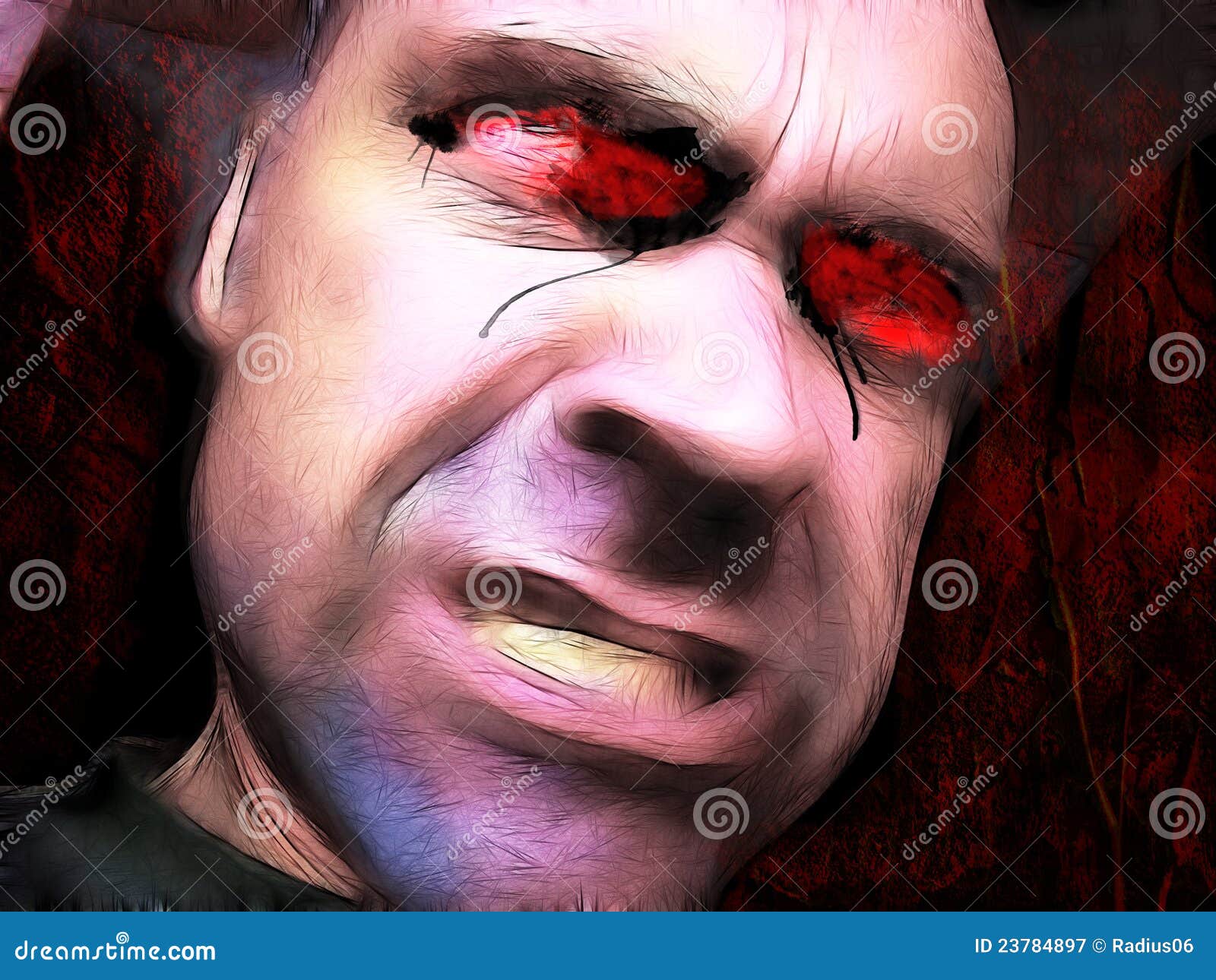 Zombie man stock illustration. Illustration of head, insane - 23784897