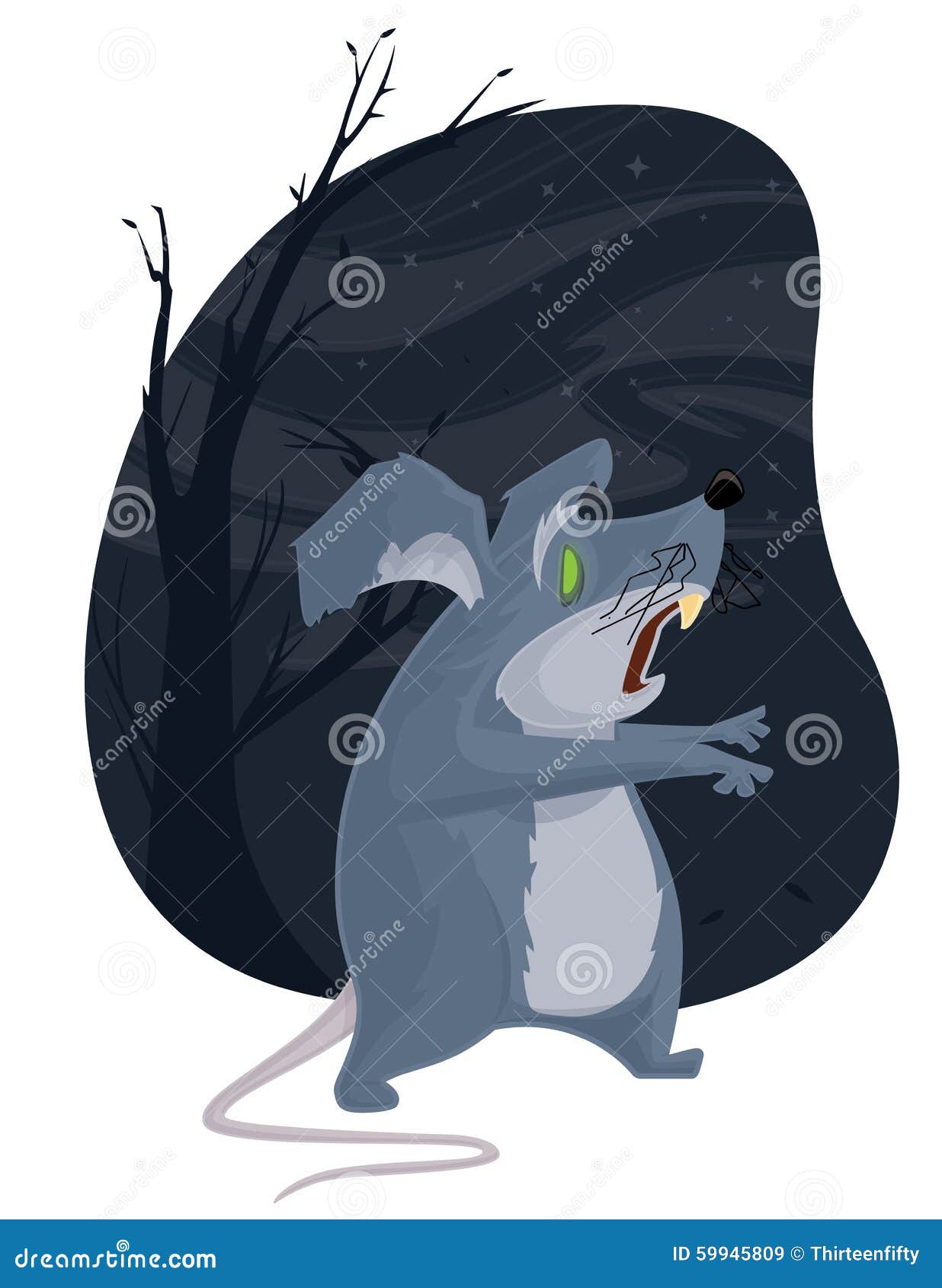 Zombie Mouse stock vector. Illustration of animal, dead - 59945809