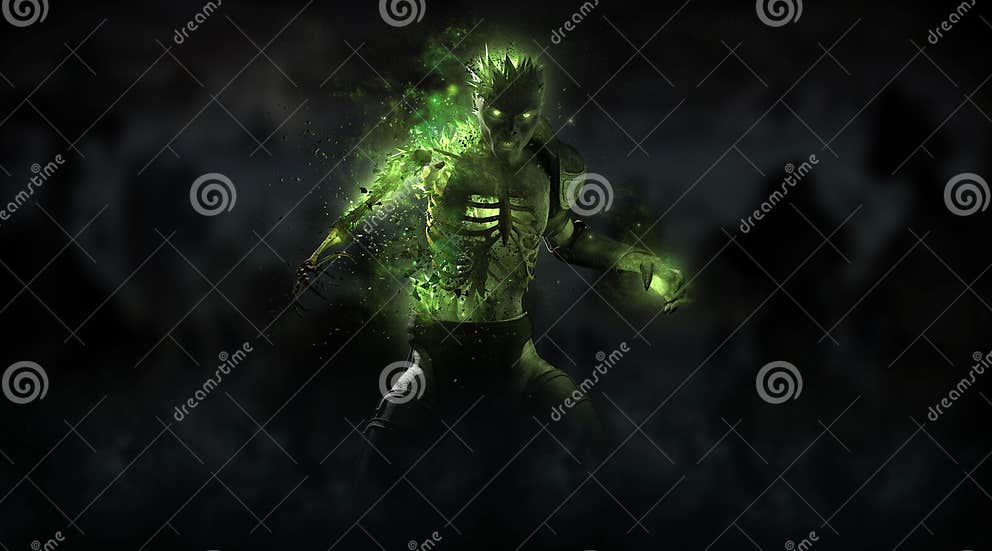 Zombie Necromancer Character Stock Illustration - Illustration of evil ...