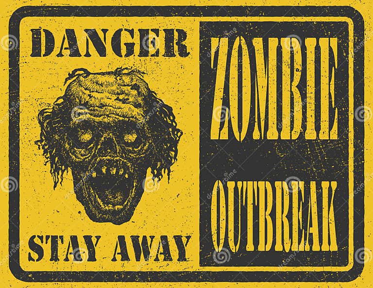 Zombie Outbreak. Hand Drawn. Vector Eps8 Stock Vector - Illustration of ...